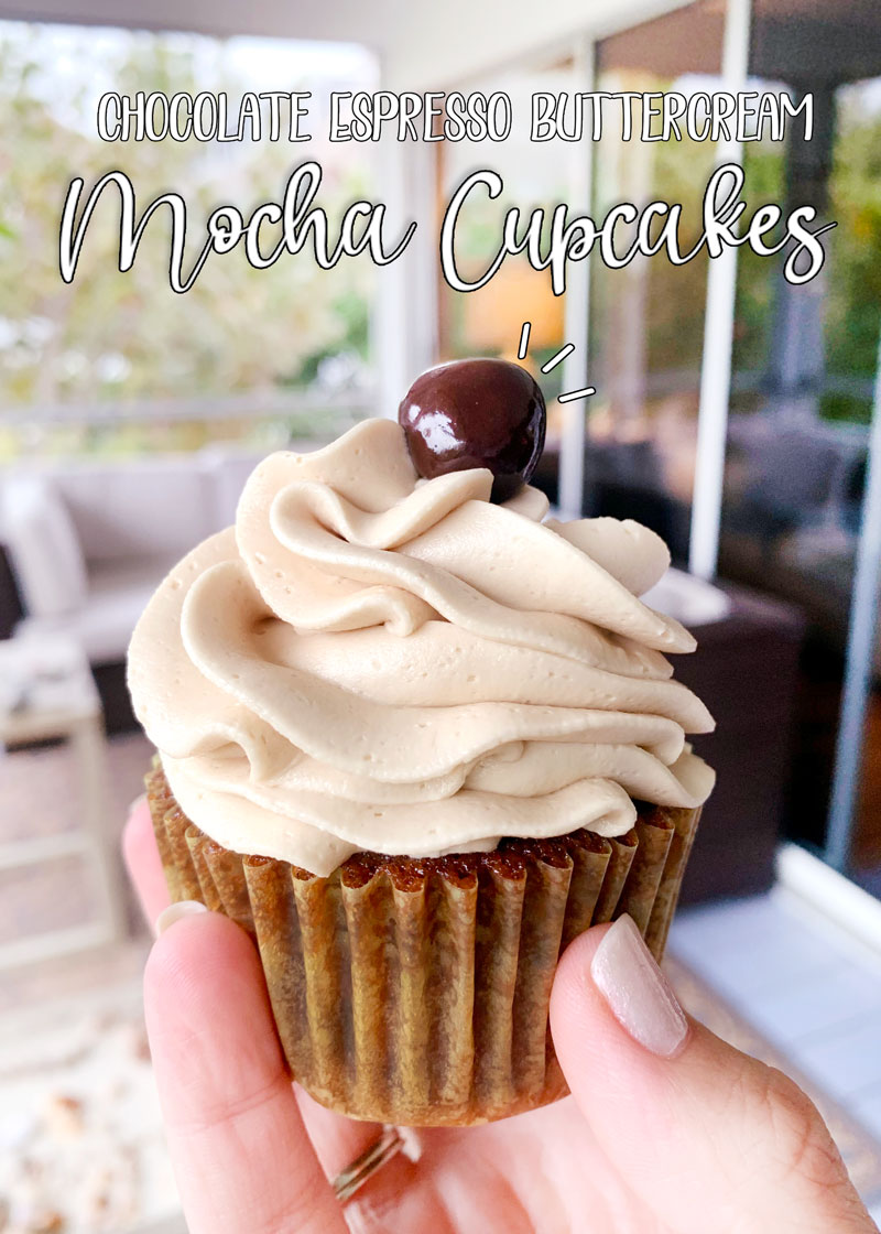 Mocha Cupcakes - The BEST Ever (& Chocolate Espresso Buttercream)