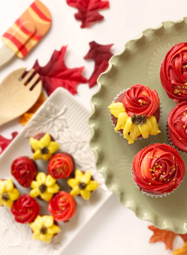 Fall Flower Cupcakes – Recipes & Decorating Tutorial