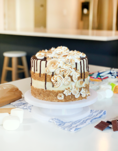 S'mores Cake - Recipe & Decorating Tutorial - Lexis Rose