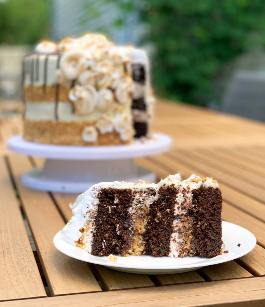 S'mores Cake - Recipe & Decorating Tutorial - Lexis Rose