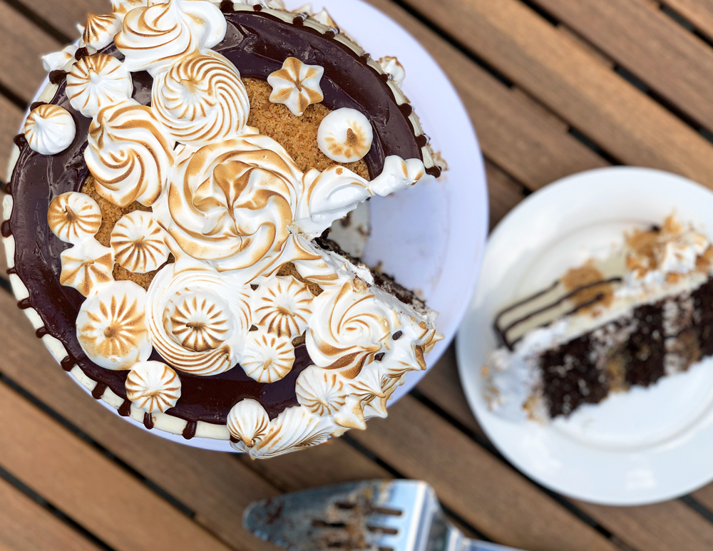 S'mores Cake - Recipe & Decorating Tutorial - Lexis Rose