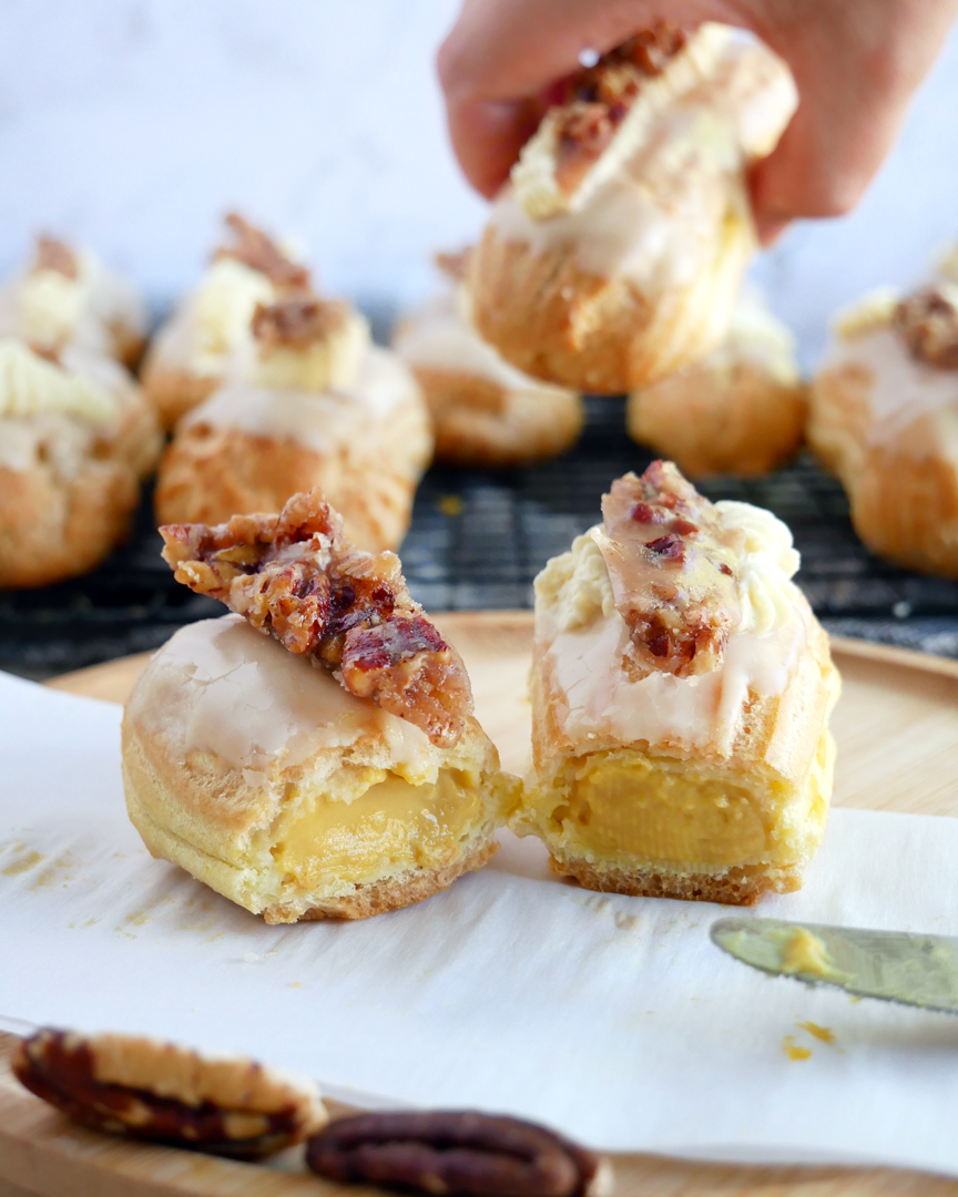Maple Pecan Creme Brûlée Eclairs – Lexis Rose